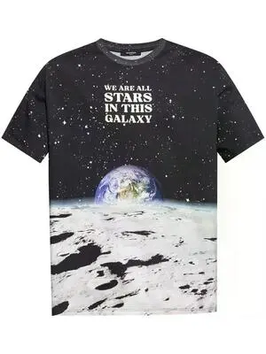 Balmain Galaxy-print T-shirt - Black