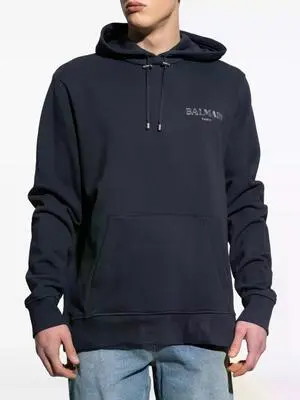Balmain Logo-graphic Drawstring Hoodie