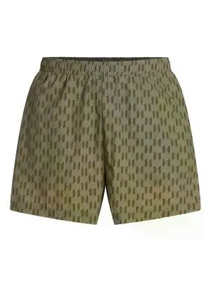 Karl Lagerfeld Monogram-print Swim Shorts - Green