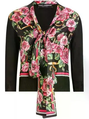 Dolce & Gabbana Rose-print Sweater