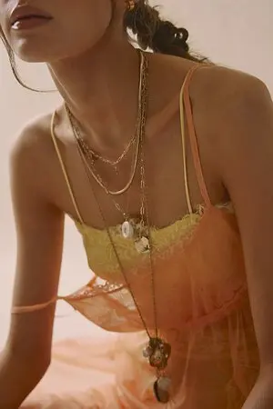 Free People Serena Long Necklace Gold