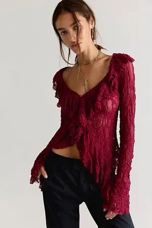 Free People Ruffled Cardigans