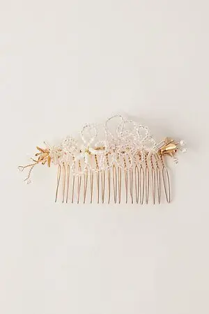 CURRIED MYRRH Beaded Comb Clip - Iridescent
