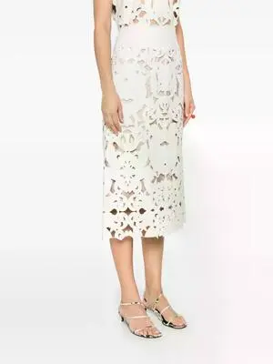 FORTE_FORTE Floral-motif Midi Skirt