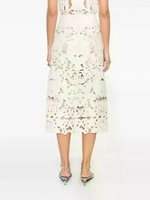 FORTE_FORTE Floral-motif Midi Skirt