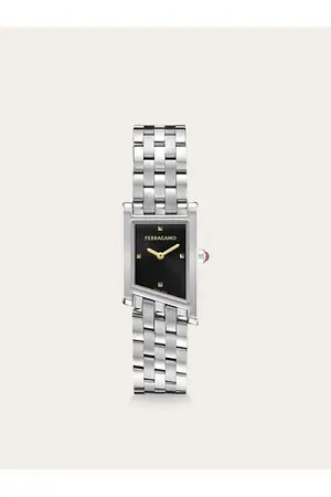 FERRAGAMO Asymetrique Diamond Watch - Black