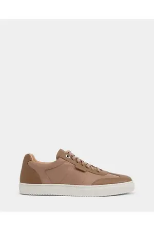 Rudsak Lace Up Leather Sneakers - Natural