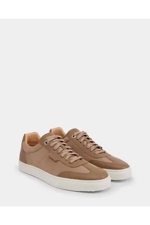 Rudsak Lace Up Leather Sneakers - Natural