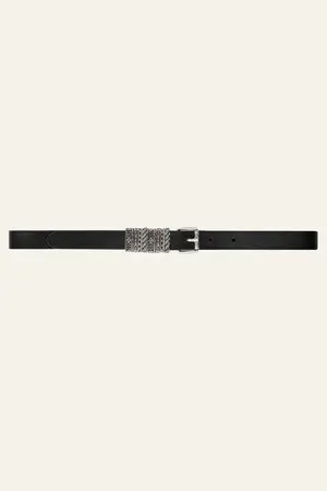 Ba&sh Ba&sh Berkane Leather Belt - Black