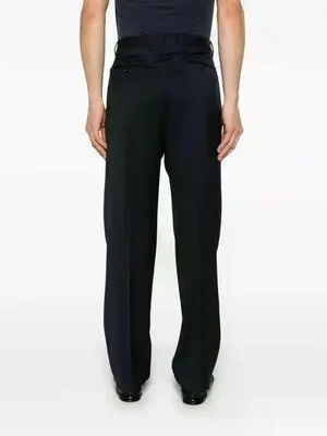 LARDINI Pleated Virgin-wool Trousers