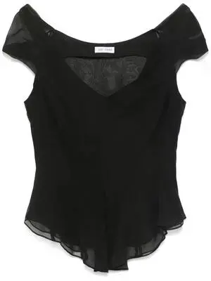 JUDY TURNER Chiffon Top - Black