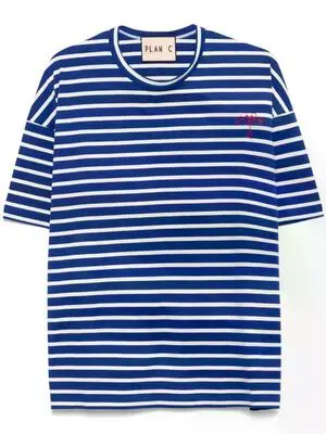 Plan C Striped Short-sleeve T-shirt - Blue
