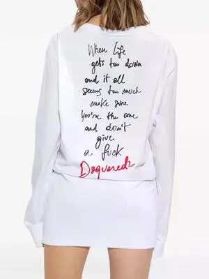 Dsquared2 Text-print Dress - White