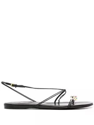 Khaite Beaded Sandals - Black