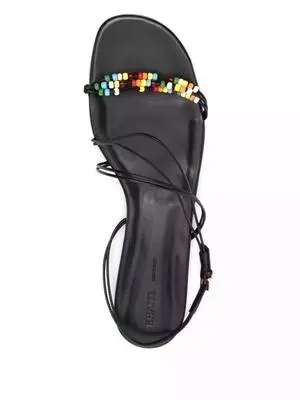 Khaite Beaded Sandals - Black