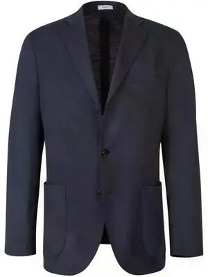 Boglioli Knitted Wool Blazer - Blue