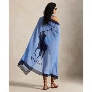 Ralph Lauren Big Pony Scarf Cover-up - Perwinkle