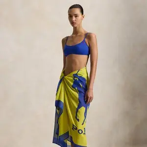 Ralph Lauren Big Pony Scarf Cover-up - Yellow