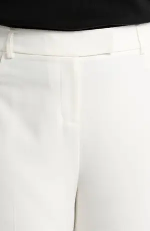 TAHARI ASL Bird Eye Straight Leg Pants - White