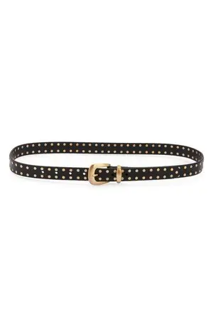 Madewell Studded Leather Western Belt - True Black Multi