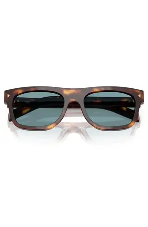 Prada 55mm Polarized Sunglasses - Tortoise