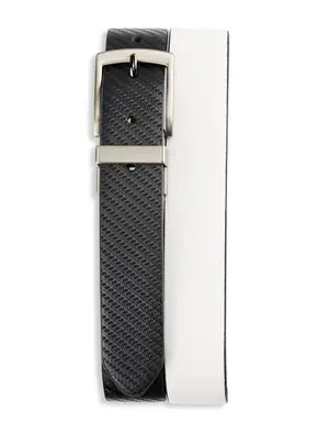 SYNRGY BY DXL Big & Tall Reversible Stretch Belt - Black White