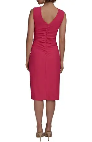 Donna Karan New York Side Ruched Sleeveless Minidress