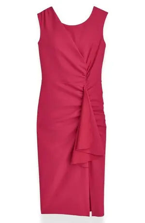 Donna Karan New York Side Ruched Sleeveless Minidress