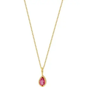 Bony Levy Paraiba Topaz Pendant Chain Necklace - 14k Yellow Gold Pink Topaz