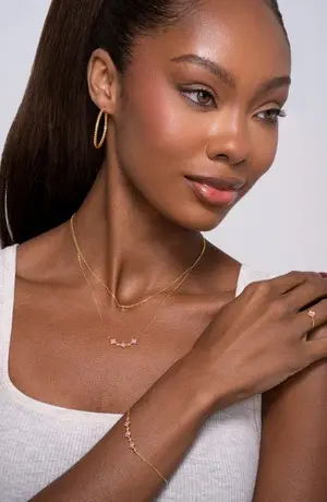 Bony Levy Clover Pink Tourmaline Bracelet