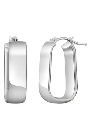 Bony Levy 14k Gold Rectangle Hoop Earrings