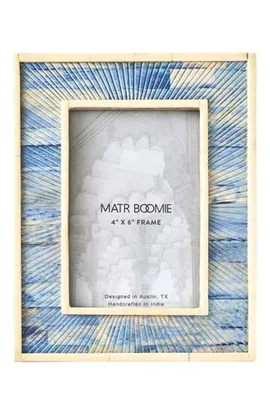 MATR BOOMIE Neela Picture Framecarved Bone - Blue - 4x6