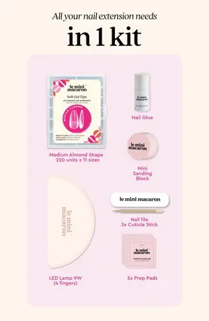 LE MINI MACARON Soft Gel Tips Nail Starter Kit - None