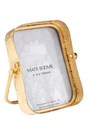 MATR BOOMIE Loha Rounded Picture Frameembossed Iron - Gold - 4x6