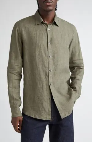 Men's Linen Button Up Shirts