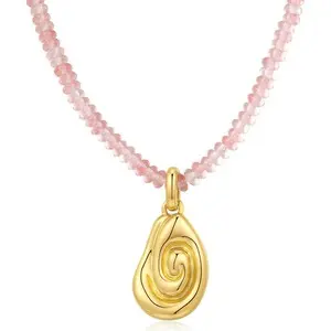 LUV AJ The Coquille Beaded Necklace - Gold