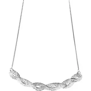 COG Braid Sterling Pendant Necklace - Silver