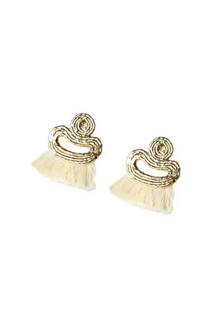 COG Sonia Tassel Earrings - Gold/ Créme