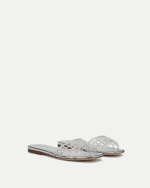 Veronica Beard Maris Jelly Sandals - Clear/silver