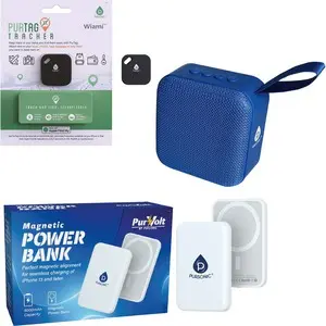 PURSONIC Travel Essentials Bundle Stay Connected, Secure - Multicolor