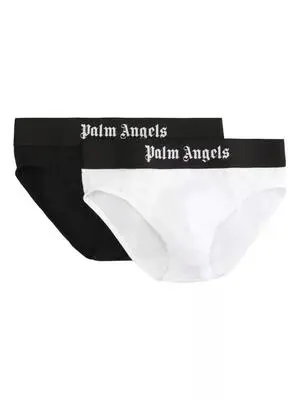 Palm Angels Logo-waistband Briefs - Black