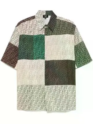 Fendi Ff Linen Shirt - Green