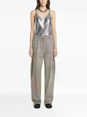 Rabanne Checked Pleated Trousers