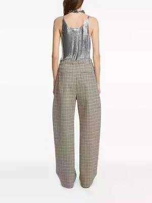 Rabanne Checked Pleated Trousers