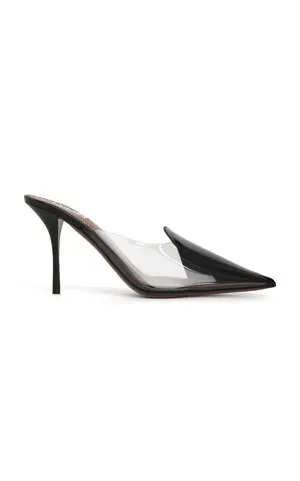 Alaïa Demi-cœur Patent Leather Mules - Black