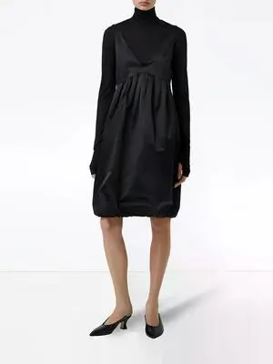 Burberry Duchess Satin Bubble Hem Dress