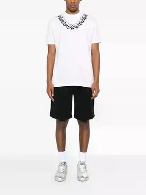 John Richmond Flocked-skull T-shirt - White