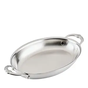 HESTAN Provisions Medium Clad Steel Oval Au Gratin - Stainless