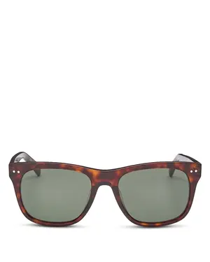 Celine Square Sunglasses - Dark Havana/green