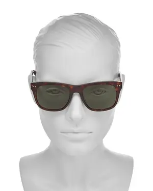 Celine Square Sunglasses - Dark Havana/green
